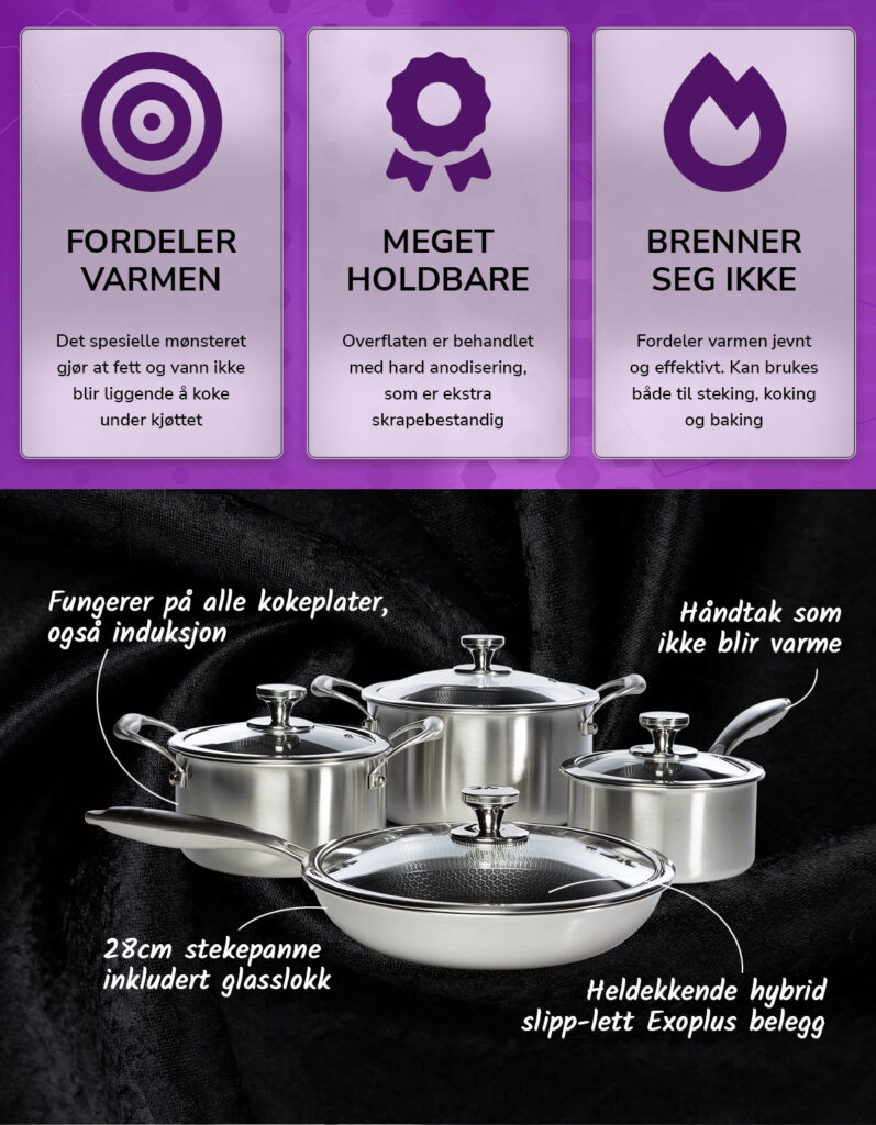 Exopan grytesett – Deluxe Chef – Postshop.no